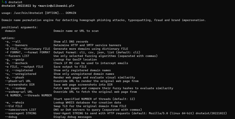 How to Detect Typosquatting using DNSTwist - HawkEye